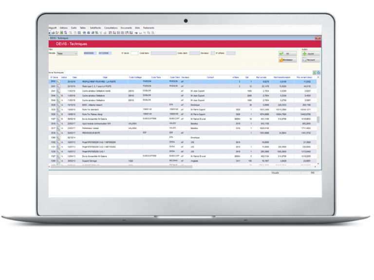 Module devis technique - logiciel ERP Magisoft pour les PME
